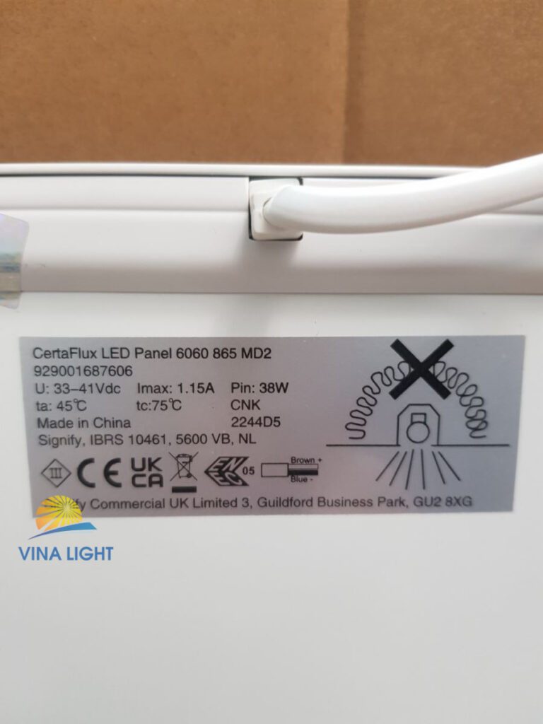 Đèn Led Panel CertaFlux LED Panel 6060 MD2 38W Philips
